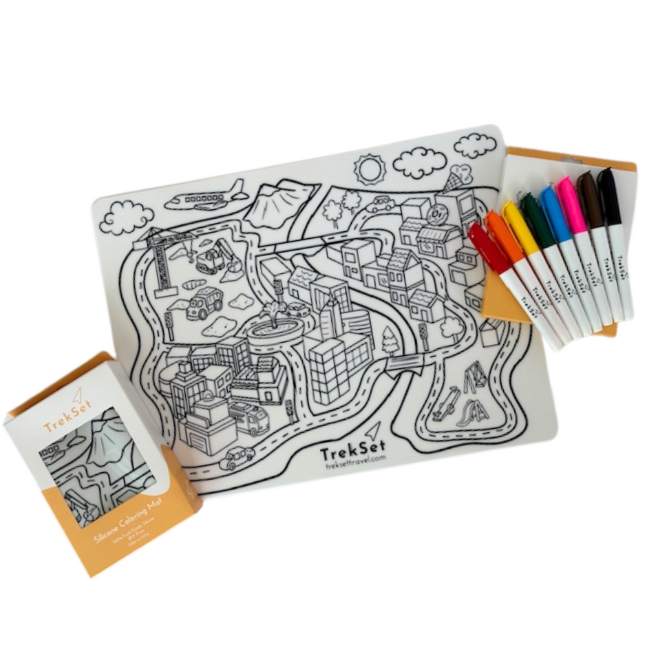 Reusable Silicone Coloring Mat | Mess-Free Fun for Kids | Travel ...